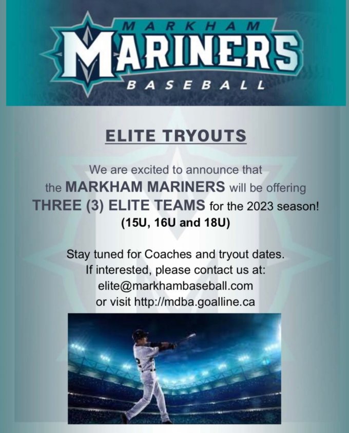 Markham District Baseball Association powered by GOALLINE.ca